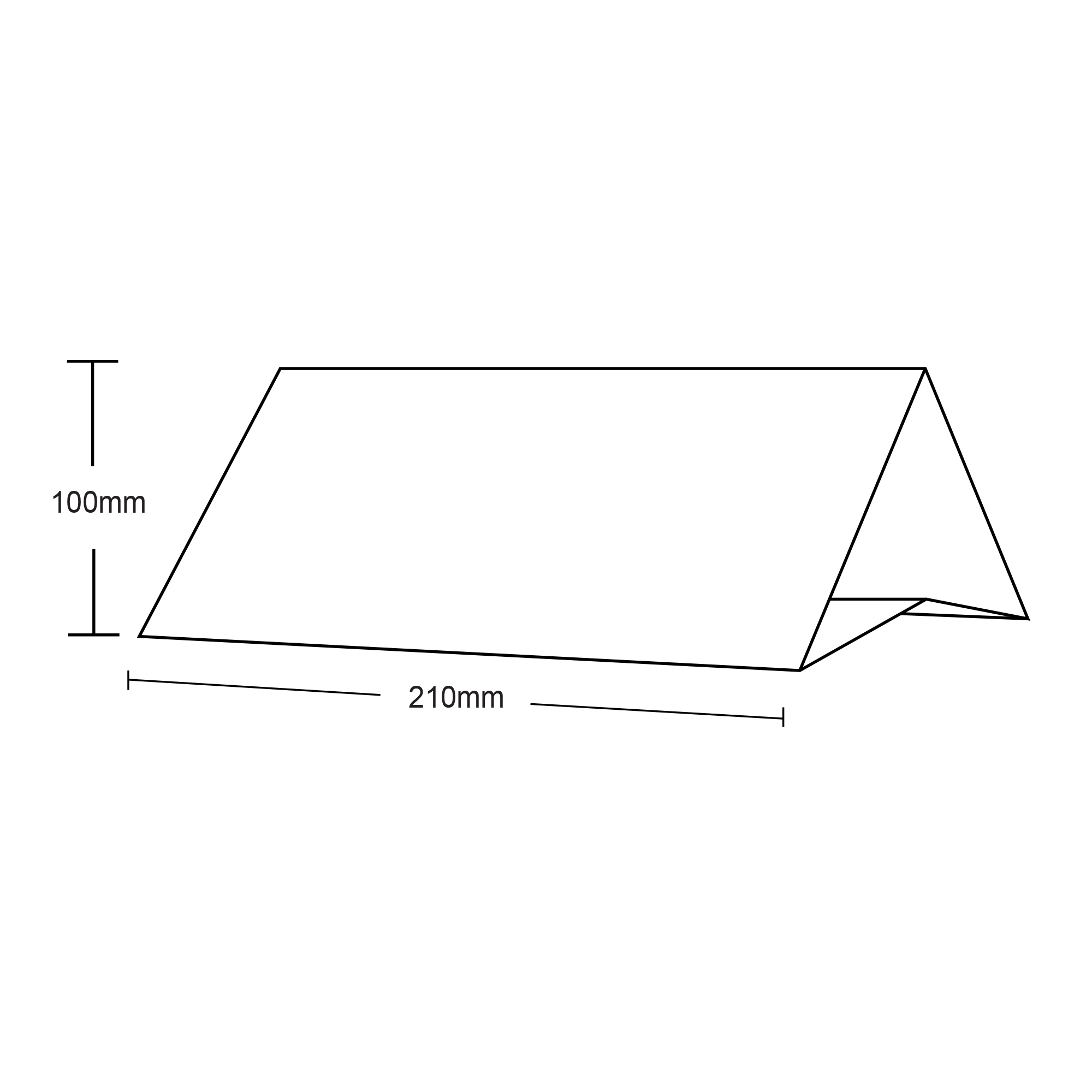 Triangular Tent Card landscape Botak Sign