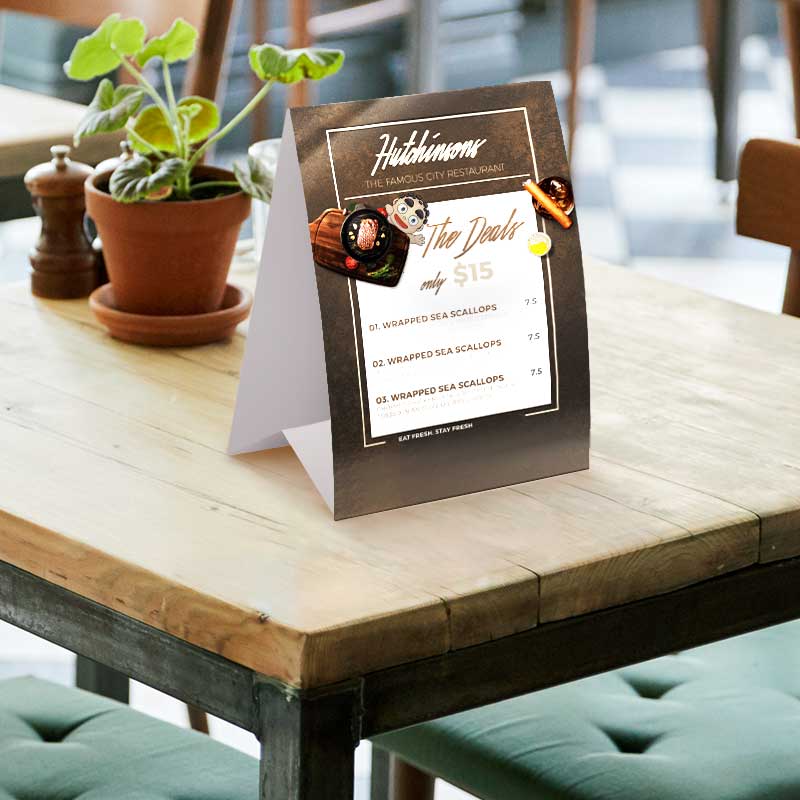 Landscape Tent Cards | Botak Sign Pte Ltd