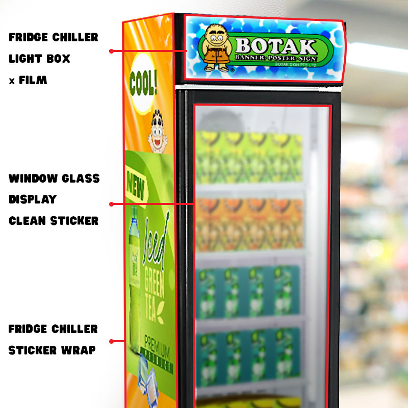 Fridge Chiller Display Print Large Format Printing Singapore | Botak ...