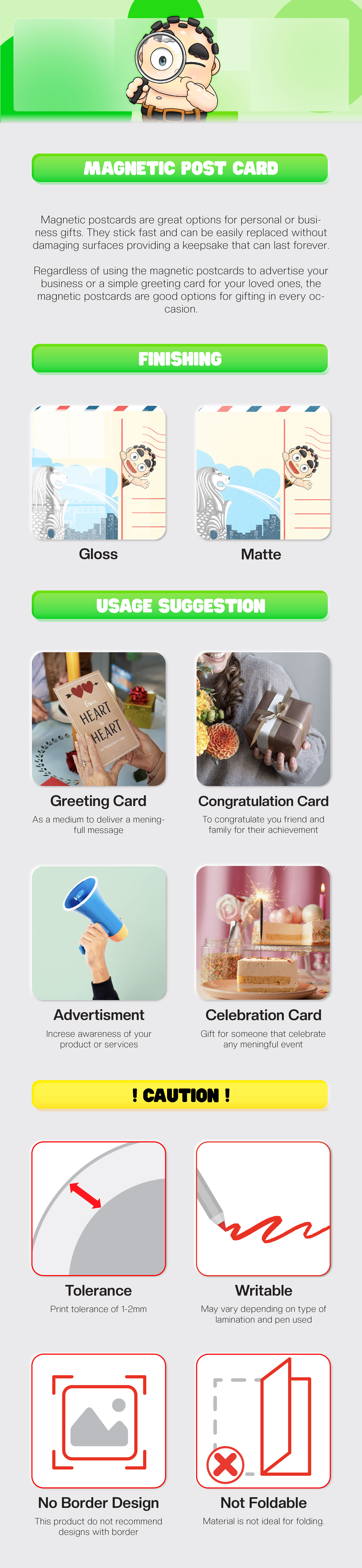 Magnetic Post Cards | Botak Sign Pte Ltd