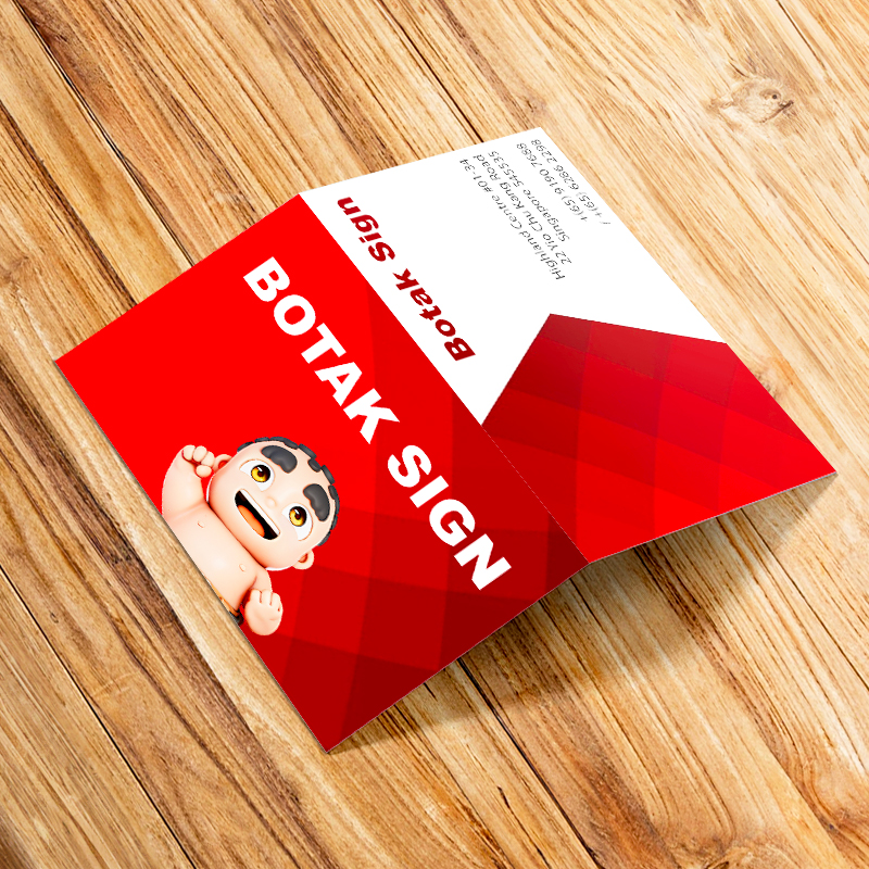 Folded Name Cards | Botak Sign Pte Ltd