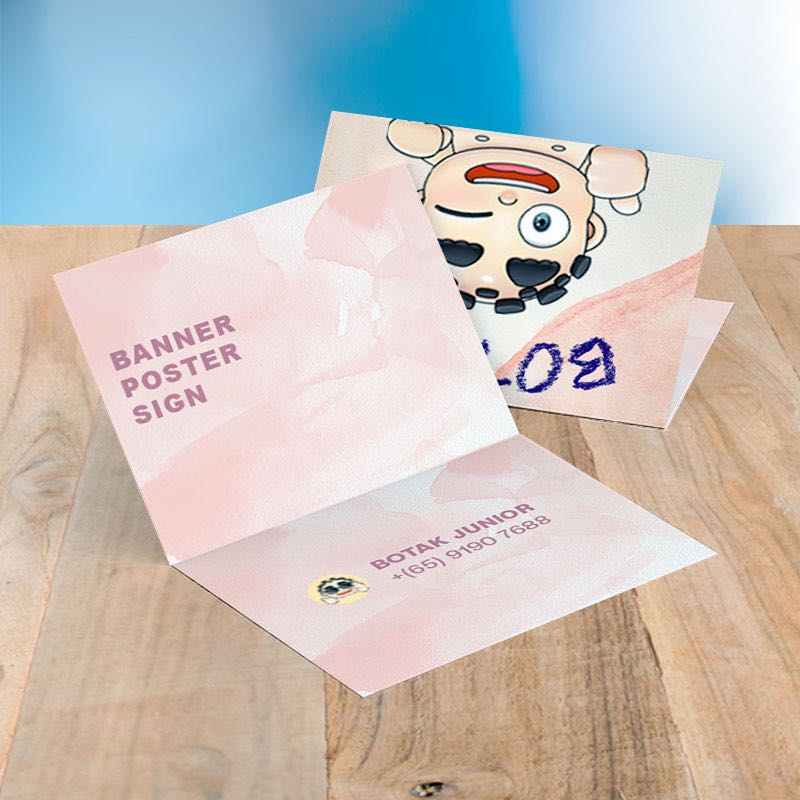 Folded Name Cards | Botak Sign Pte Ltd
